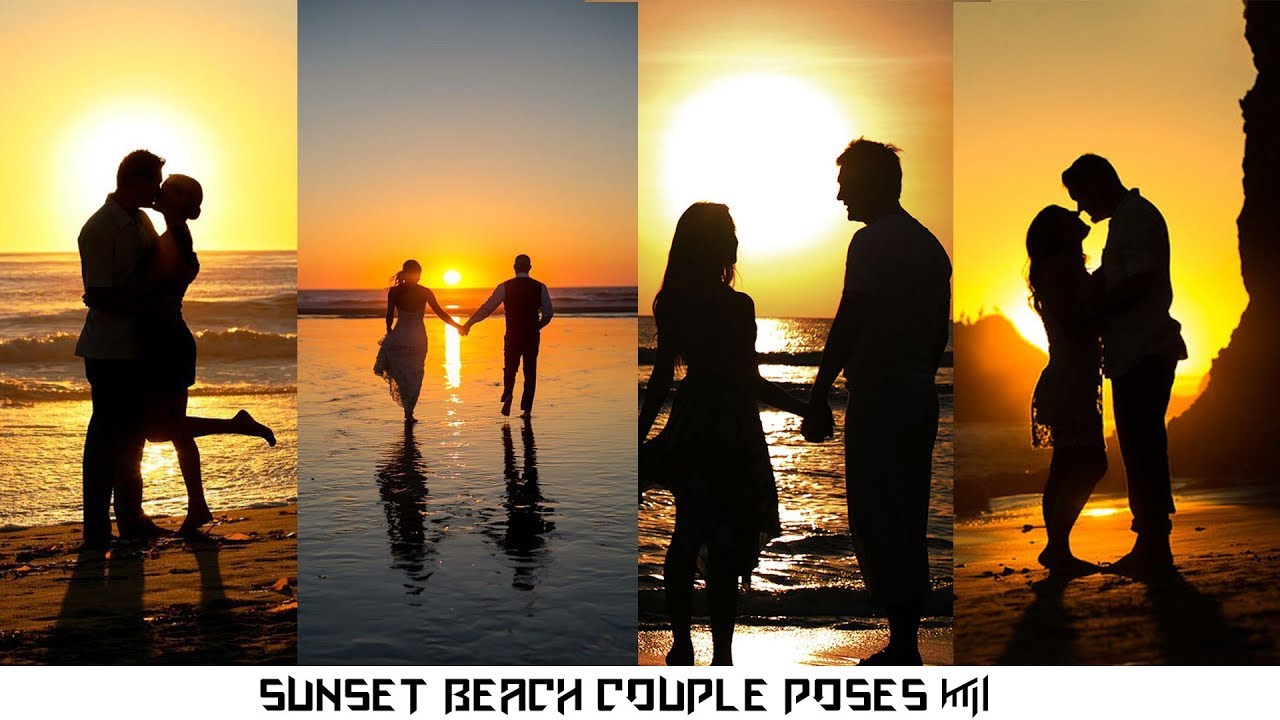 Sunset Couple Poses Ideas On Beach | Girlfriend-Boyfriend Sunset ...