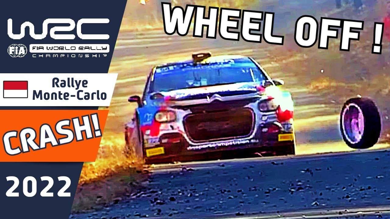 Rally Car on 3 Wheels! WRC Rally Crash rips a wheel off at WRC Rally ...