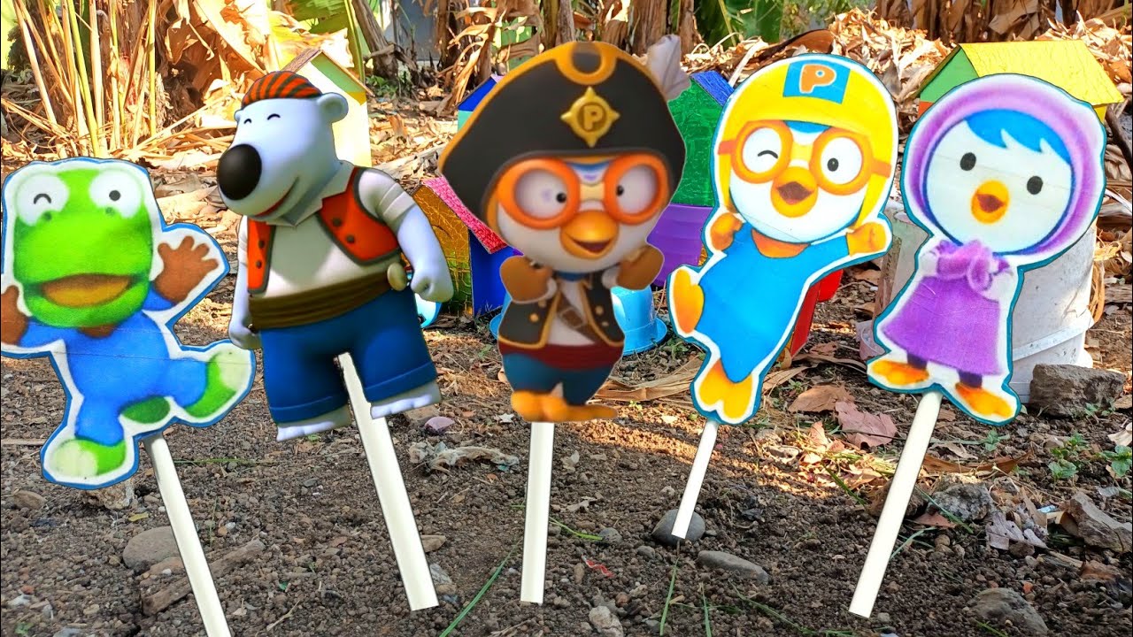 mencari pororo, teman teman pororo, krong,petty,rody,edy,pobby,harry ...