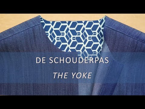 De schouderpas van een overhemd naaien / Sewing the yoke of a shirt ...
