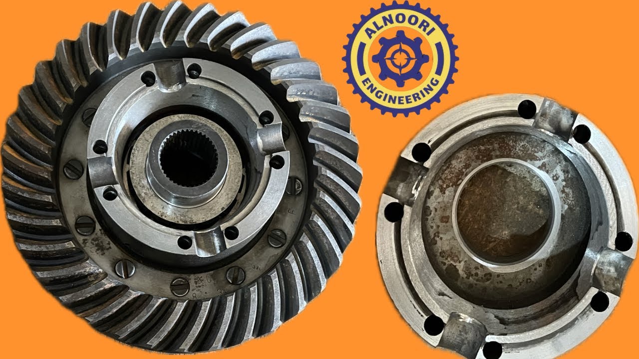 How to repair mf385 tractor crown wheel differential - YouTube