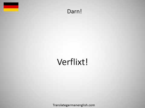 How to say darn in German? - YouTube