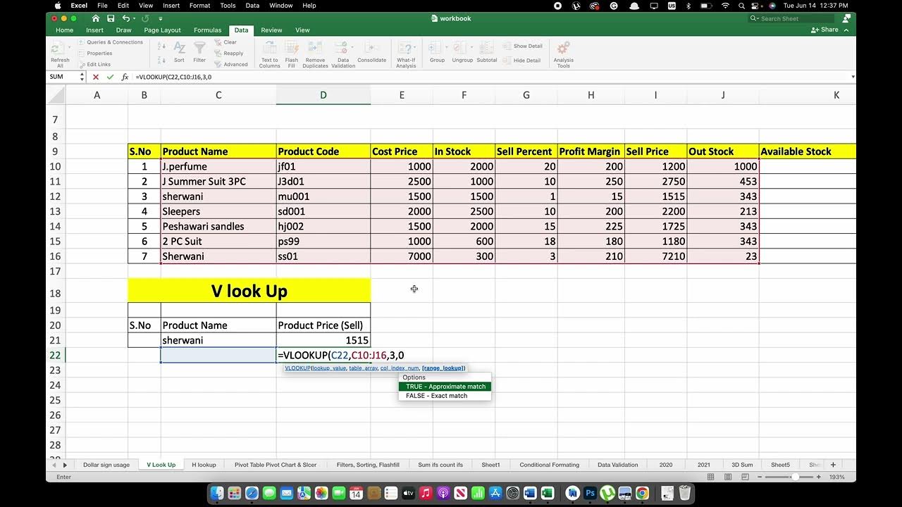 H Lookup Class | H lookup in excel Excel tutorial for beginners by ...