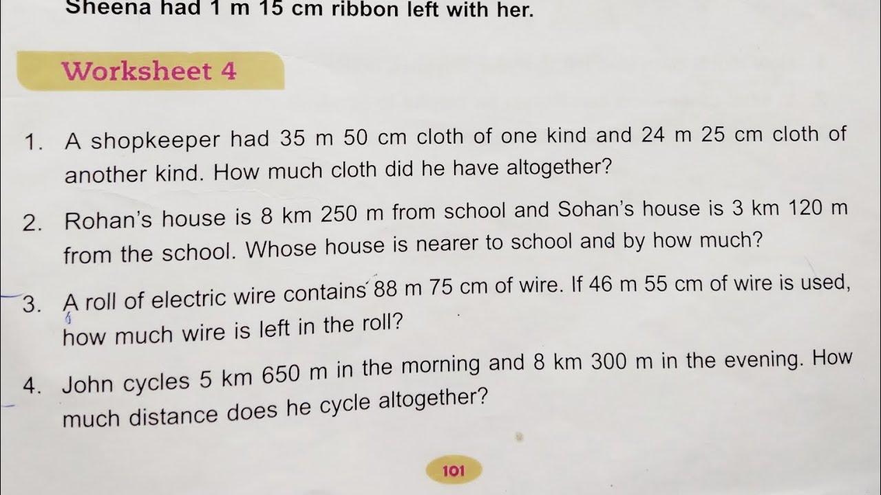 Dav Class 3 Maths Unit 8 Worksheet 4 All Questions Solved Youtube