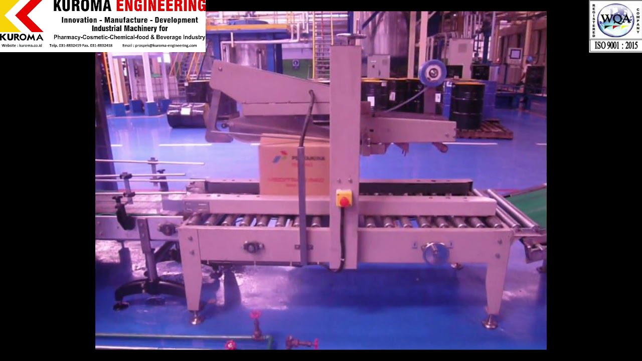 KUROMA ENGINEERING - AUTOMATIC CARTON SEALER MACHINE - YouTube