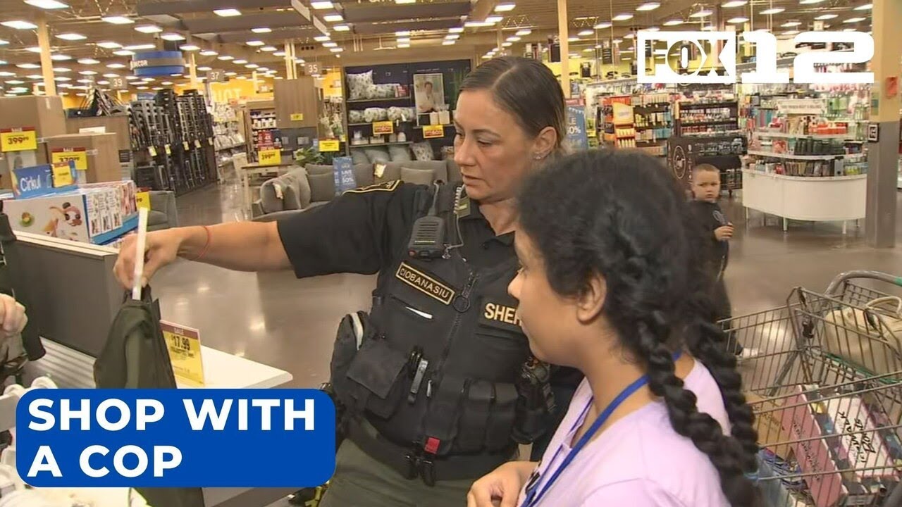 Officers host annual 'Shop with a Cop' event in Happy Valley - YouTube
