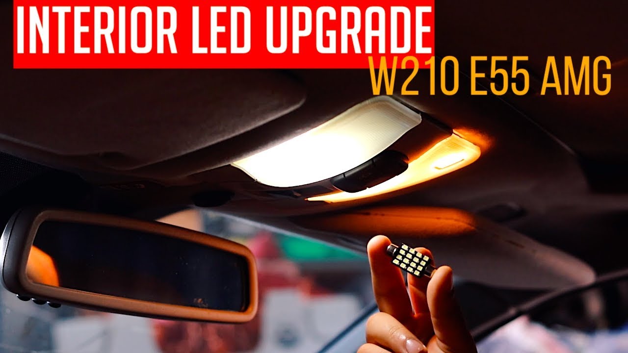 Mercedes W210 Interior LED Upgrade | E55 AMG Interior LED Mod - YouTube