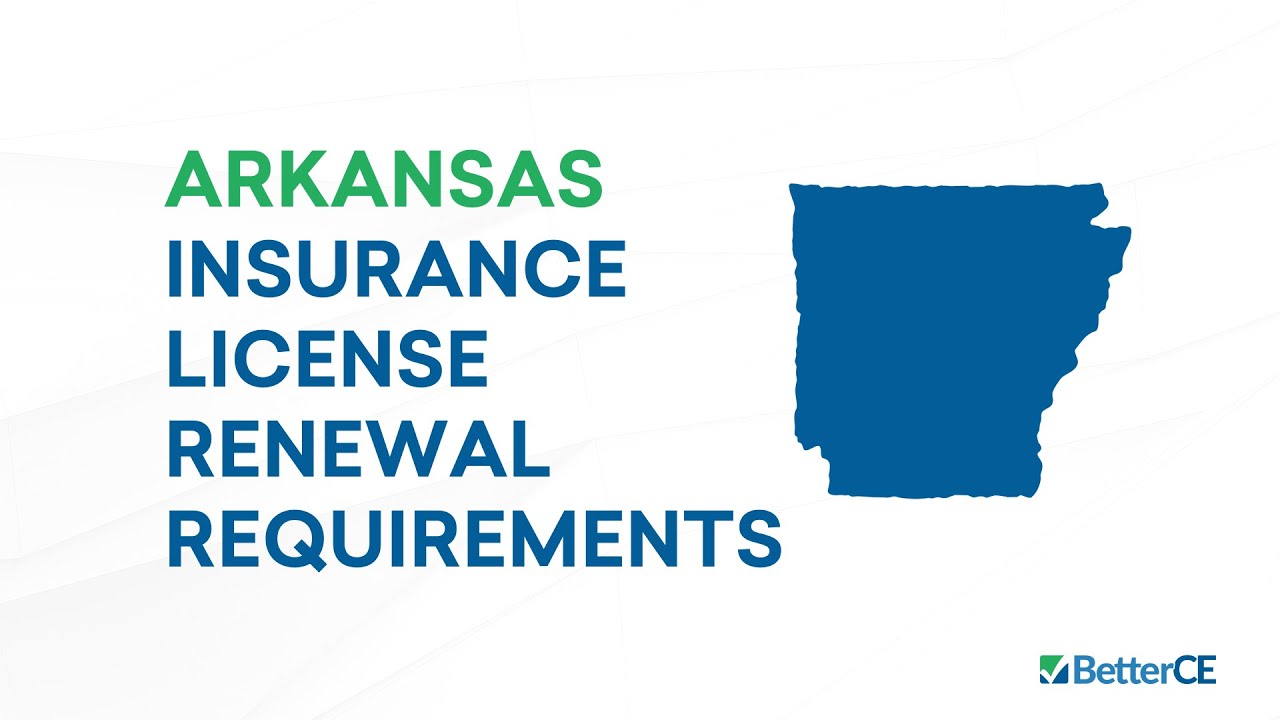 Arkansas Insurance License Renewal Requirements 1 - YouTube