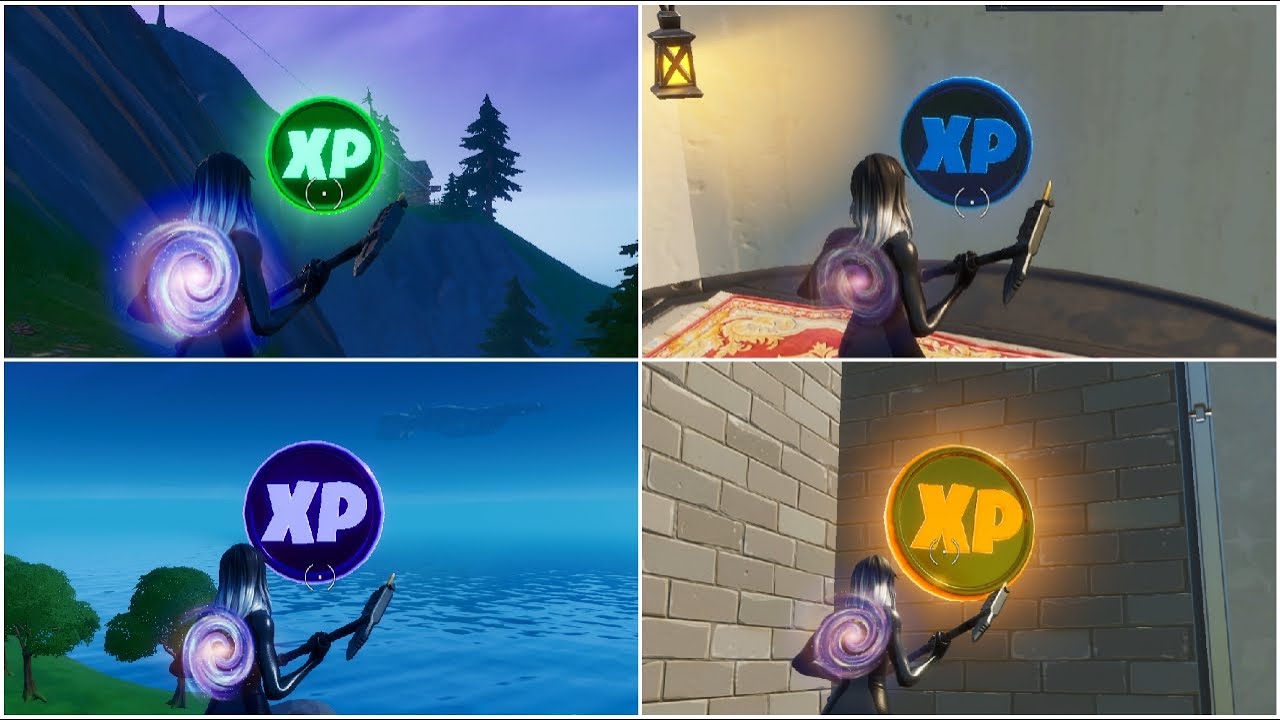 All Week 4 XP Coins Locations Guide / Green, Blue, Purple & Gold Coins ...