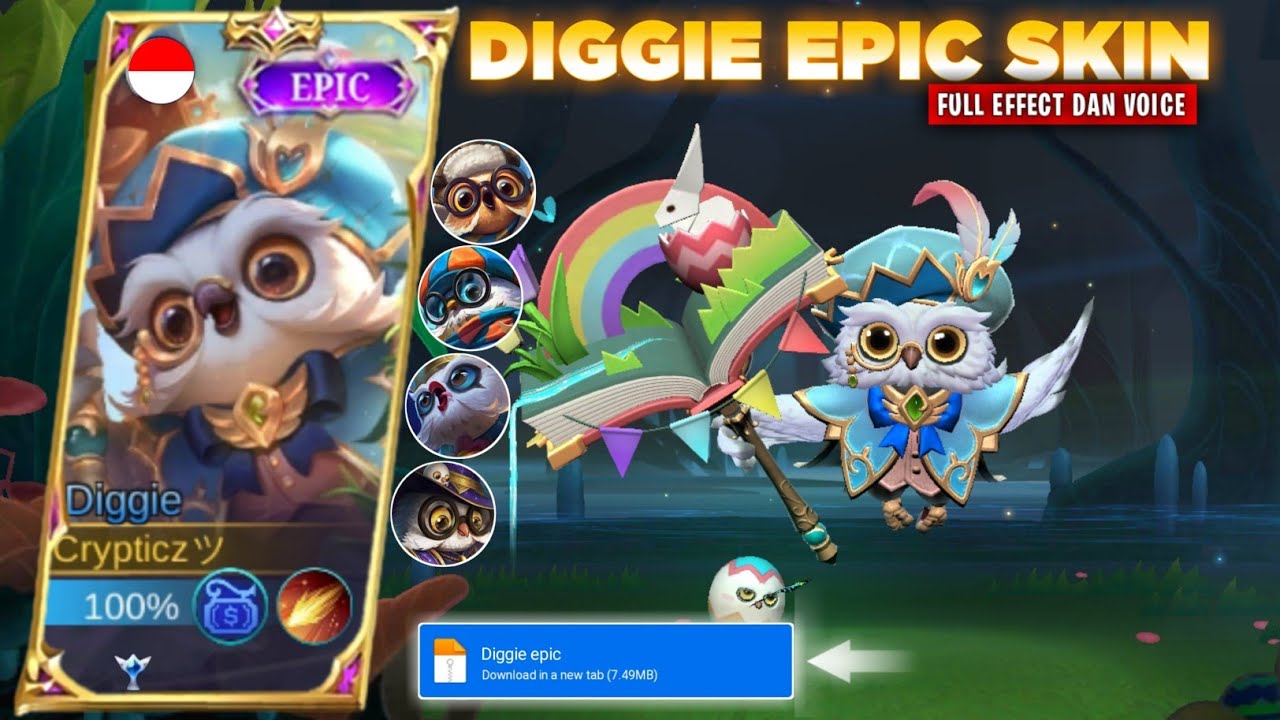 Script Skin Diggie Epic No Password || Full Effect Dan Voice || Patch ...