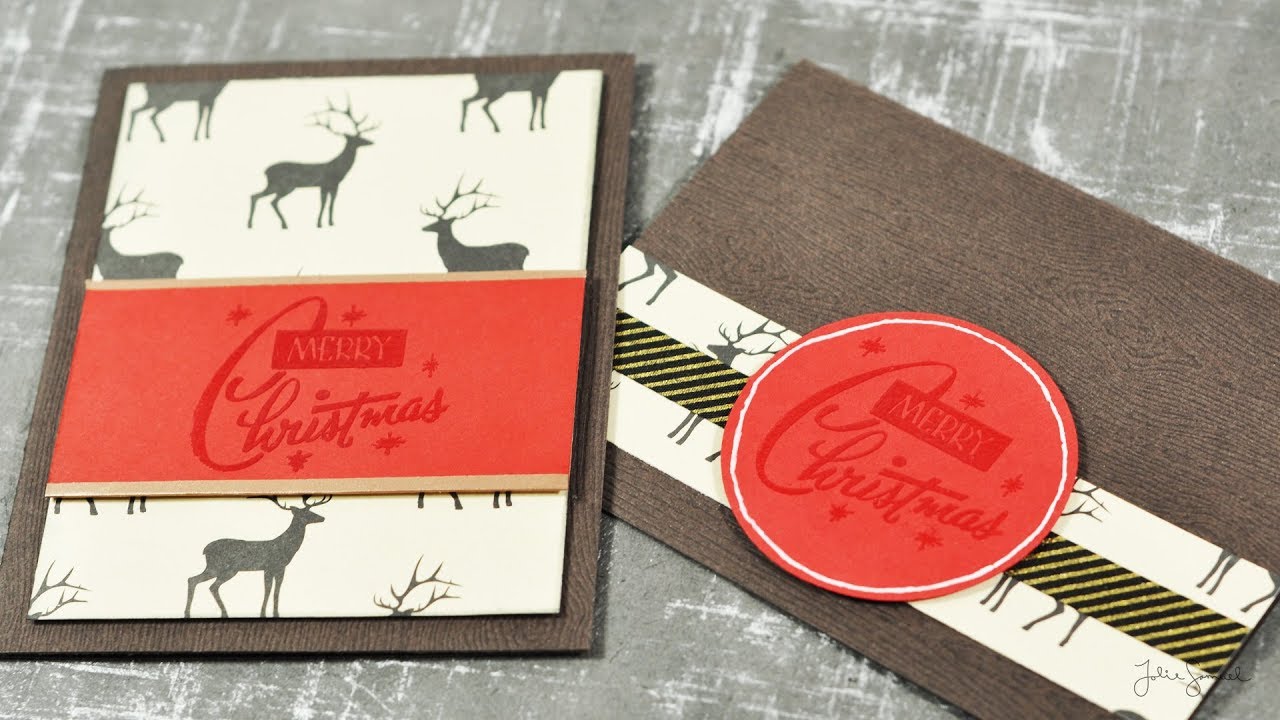 Holiday Cards #3 - Heat Embossing - YouTube