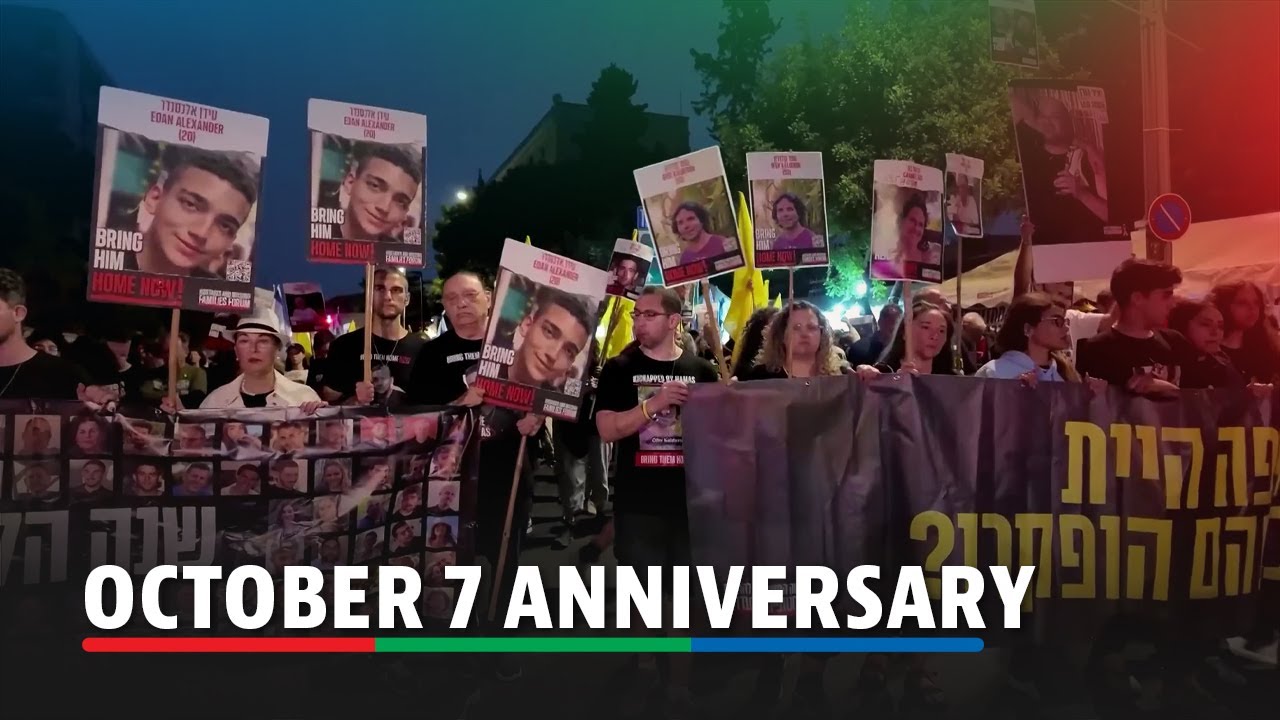 Israelis mark Oct. 7 anniversary with sunrise memorials - YouTube