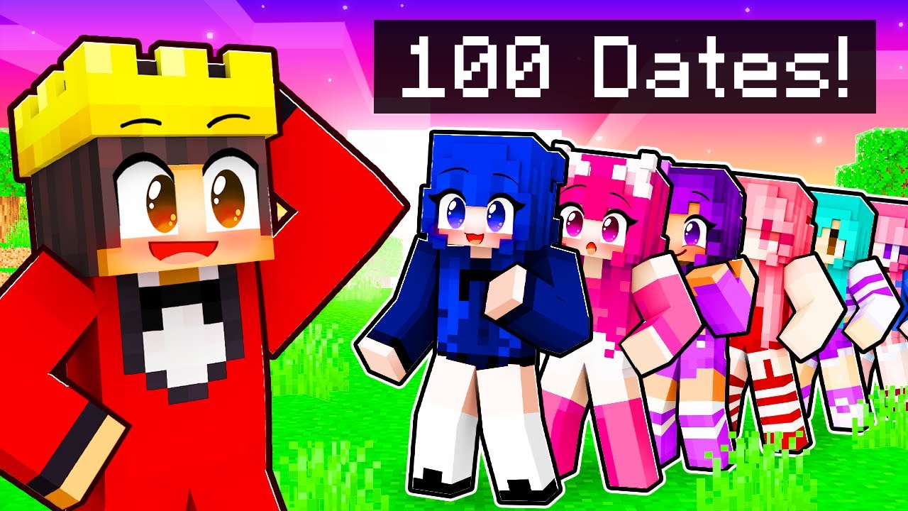 Going On 100 Minecraft DATES In 24 hours! - YouTube