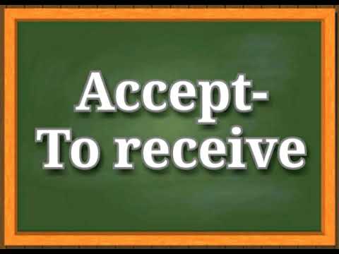 meaning of accept - YouTube