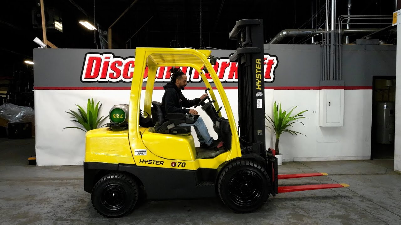 HYSTER H70FT 7,000 lb LP(Propane) #210D - Forklift for Sale - YouTube