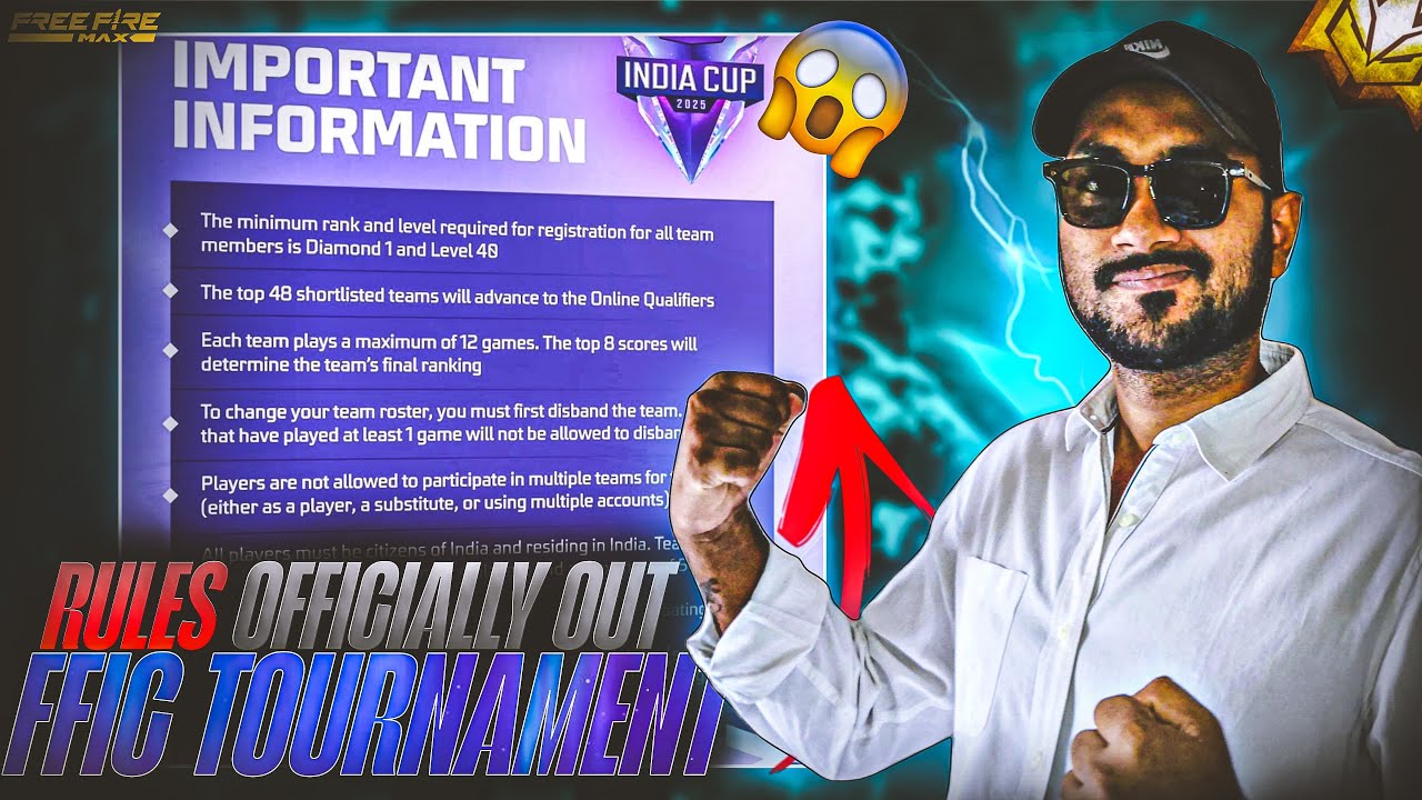 🔥 FFIC 2025 Rules OUT! | Free Fire India Cup Tournament Full Guidelines ...