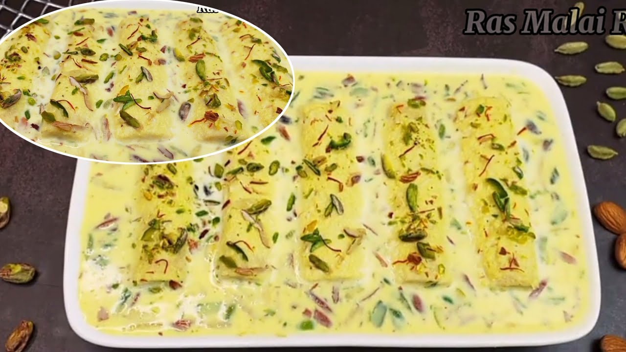 Bread Malai Dessert Recipe | RasMalai Rolls By Samar's Kitchen - YouTube