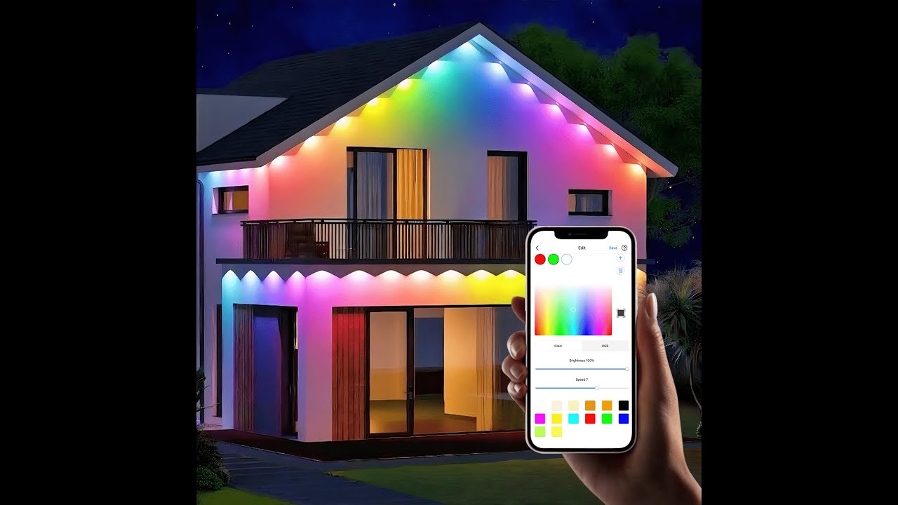 36V permanent outdoor lighting—GLMD193 - YouTube
