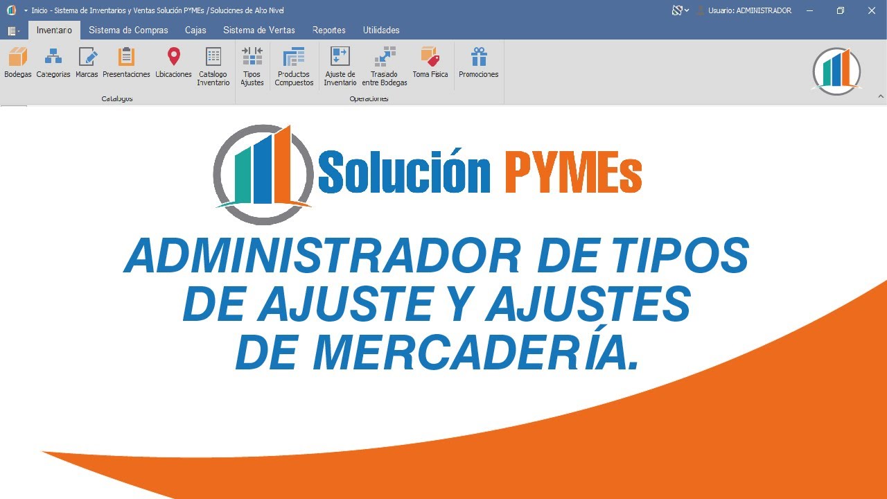 Administrador de tipos de ajuste y ajustes de mercadería - Solución ...