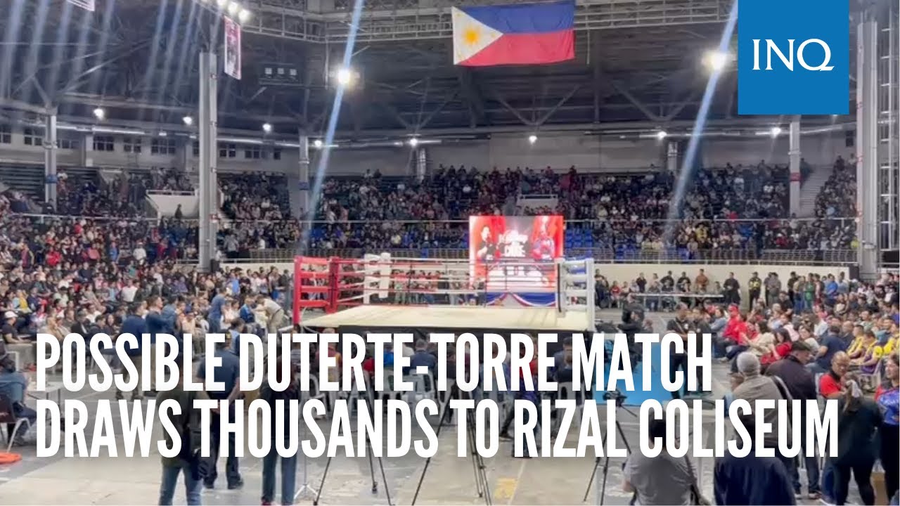 Possible Duterte-Torre match draws thousands to Rizal coliseum - YouTube