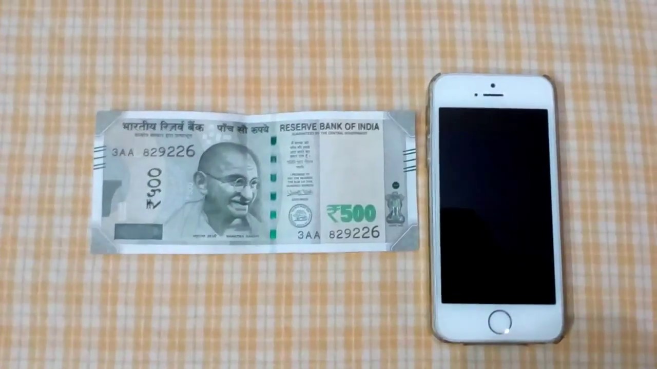 check new Rs 500 note with i-phone - YouTube