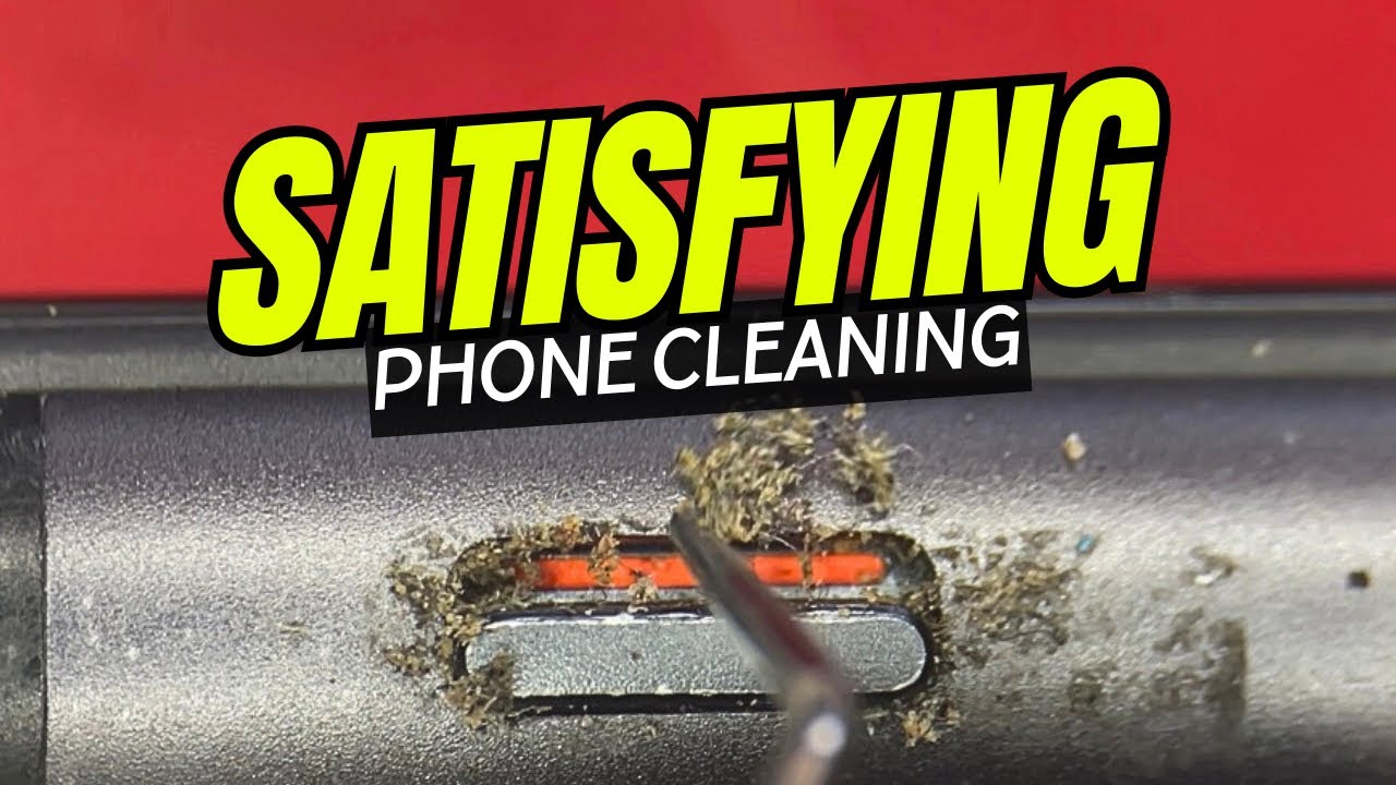 Six minutes of satisfying phone cleaning. Gross phones get’s properly ...