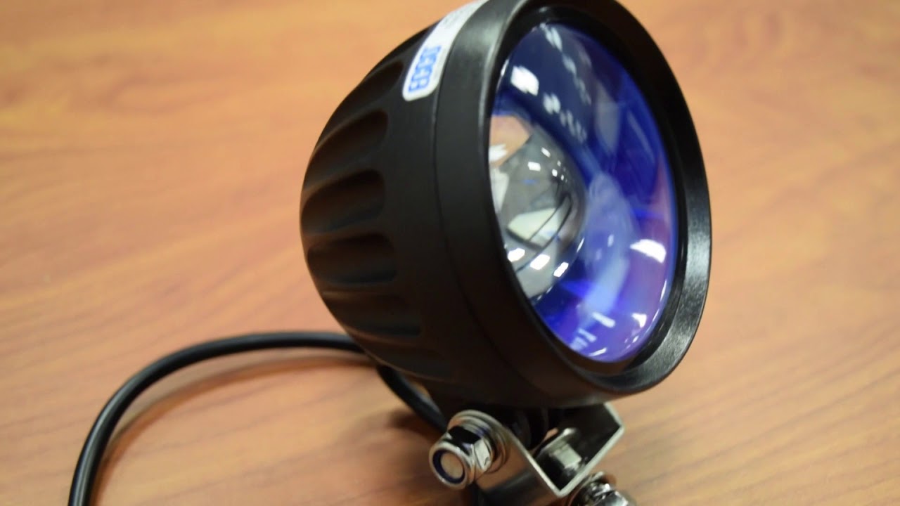 Blue Round LED Pedestrian Arrow Worklamp - YouTube