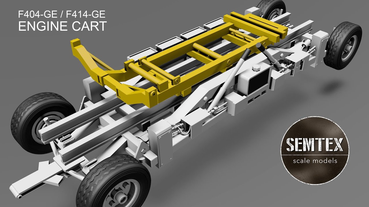 Semtex F404 / F414 GE Engine Cart unbox - YouTube