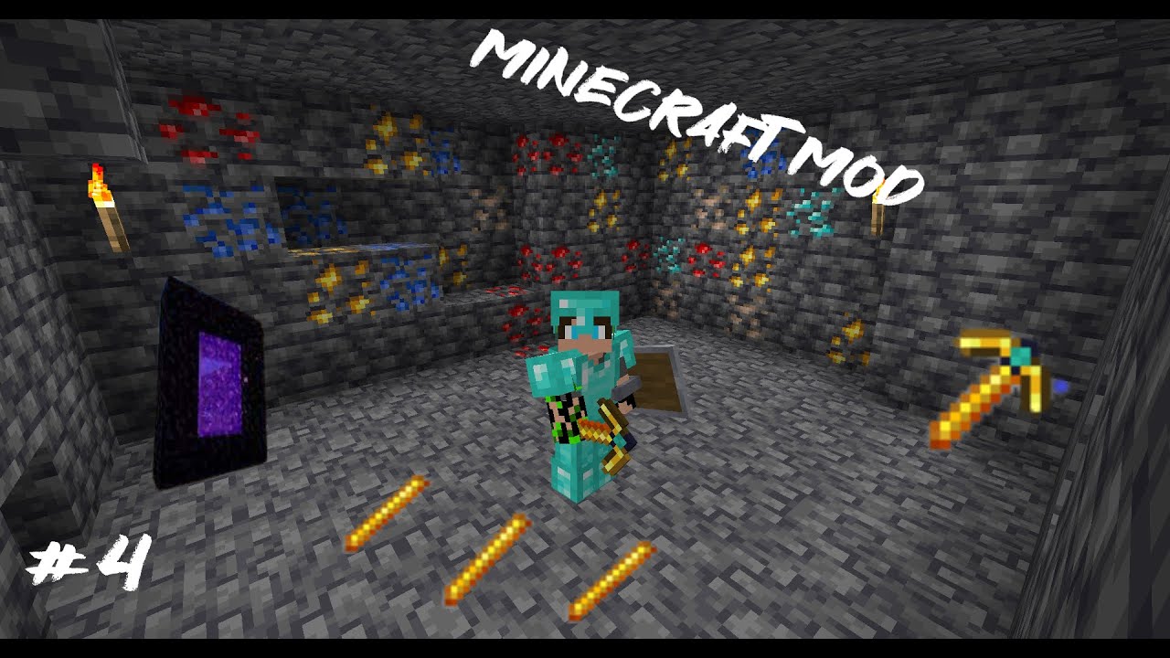 minecraft mod : une magnifique pioche - YouTube