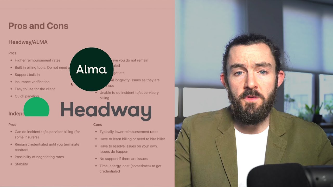 Paneling with insurance through ALMA and Headway vs. on your own (all ...