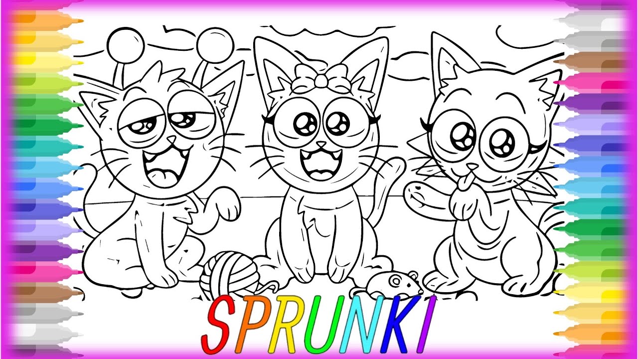 INCREDIBOX SPRUNKI - SPRUNKIS but they are CATS NEW Coloring Pages ...