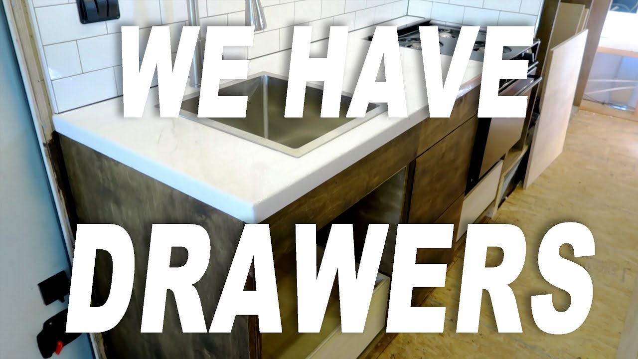 FINALLY Building The DIY Drawers For The Bus!! - YouTube