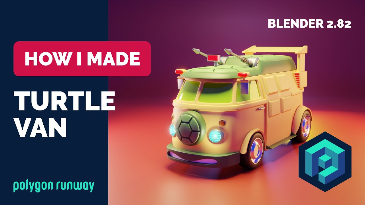 Turtle Van in Blender 2.82 - 3D Modeling and Lighting Process - YouTube