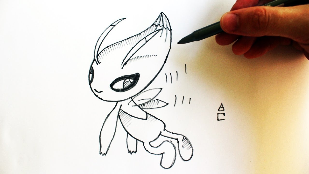Como Desenhar um Celebi [Pokémon] - (How to Draw Celebi) - POKÉMON #251 ...