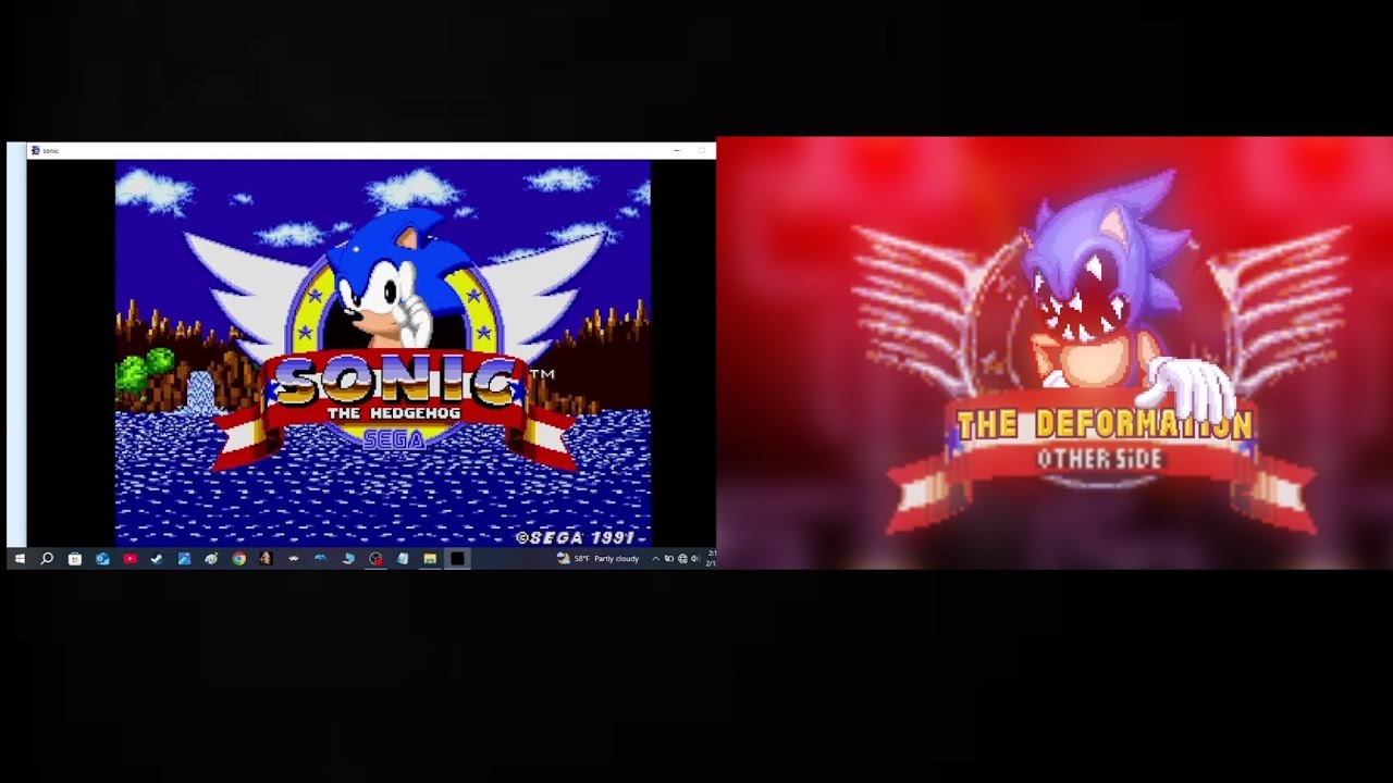 2 sonic.exe (Sonic.逃げて) &(The Deformation Other Side sonic fangame Beta ...
