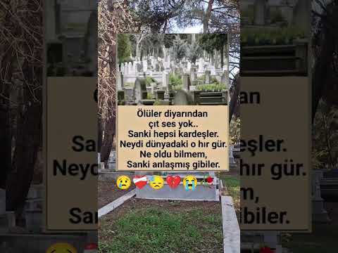 Ölüler Diyarında çıt ses yok. #ölüm #mezarcı #ahiret #insan #hüzün #özlüsözler #keşfetbeniöneçıkar