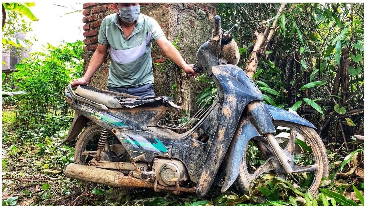 Restoration old Wave Alpha motorcycles | Restore Honda Wave 110cc four ...