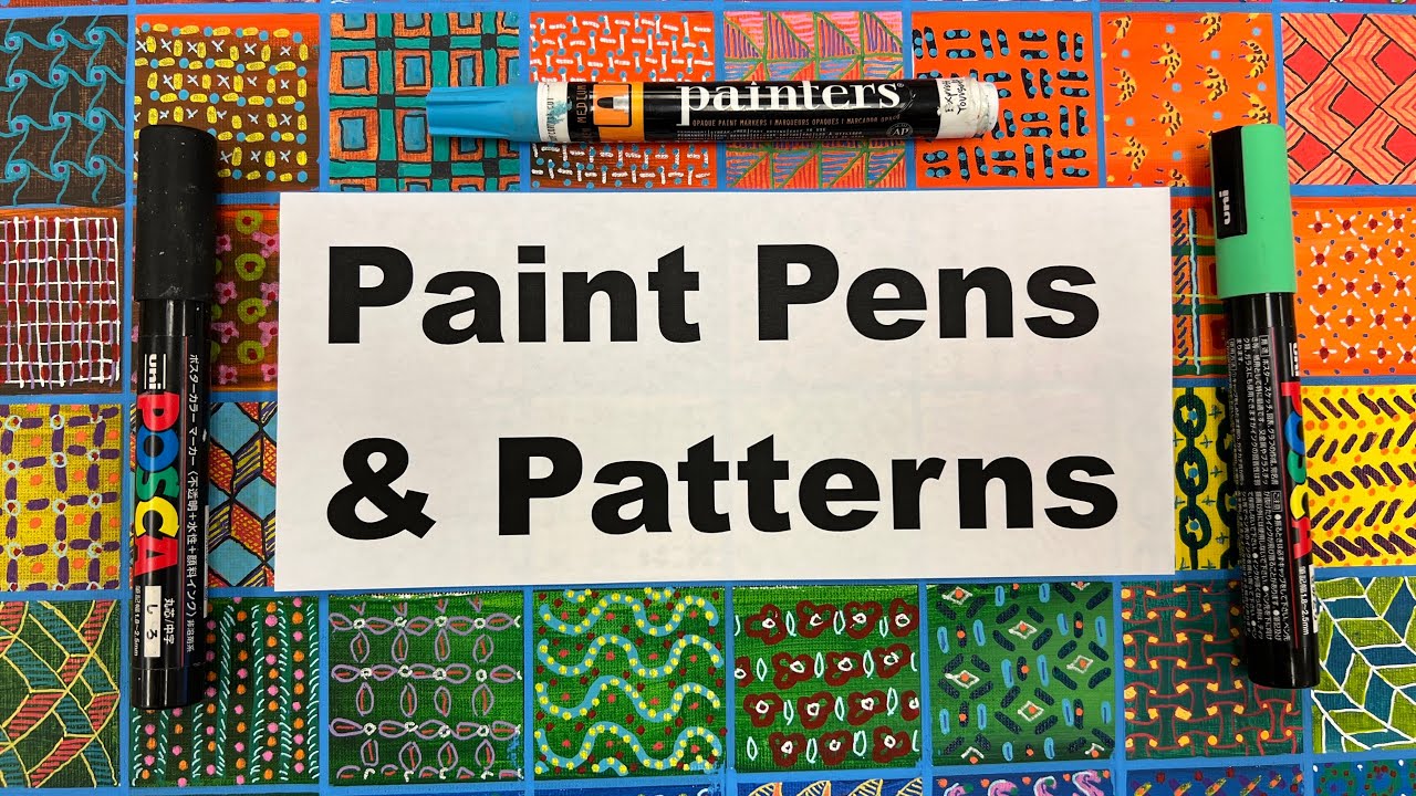 Paint pens and pattern - YouTube