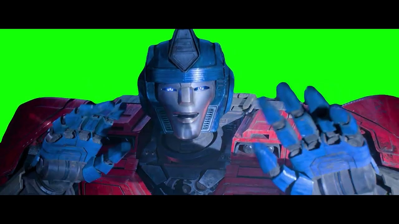 Optimus Prime running away meme - Transformers One Green Screen - YouTube