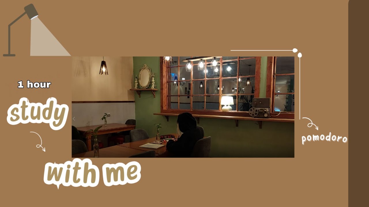 1 HOUR STUDY WITH ME \ IN COZY CAFE \vintage space - YouTube
