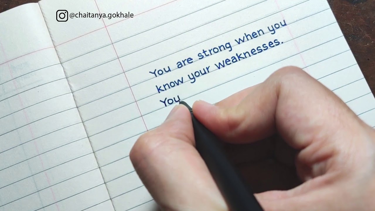 Quote in Handwriting | Satisfying handwriting - YouTube