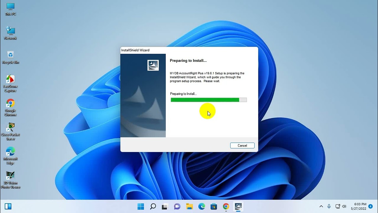 Testing Instal MYOB v19 di Windows 11 Pro - YouTube