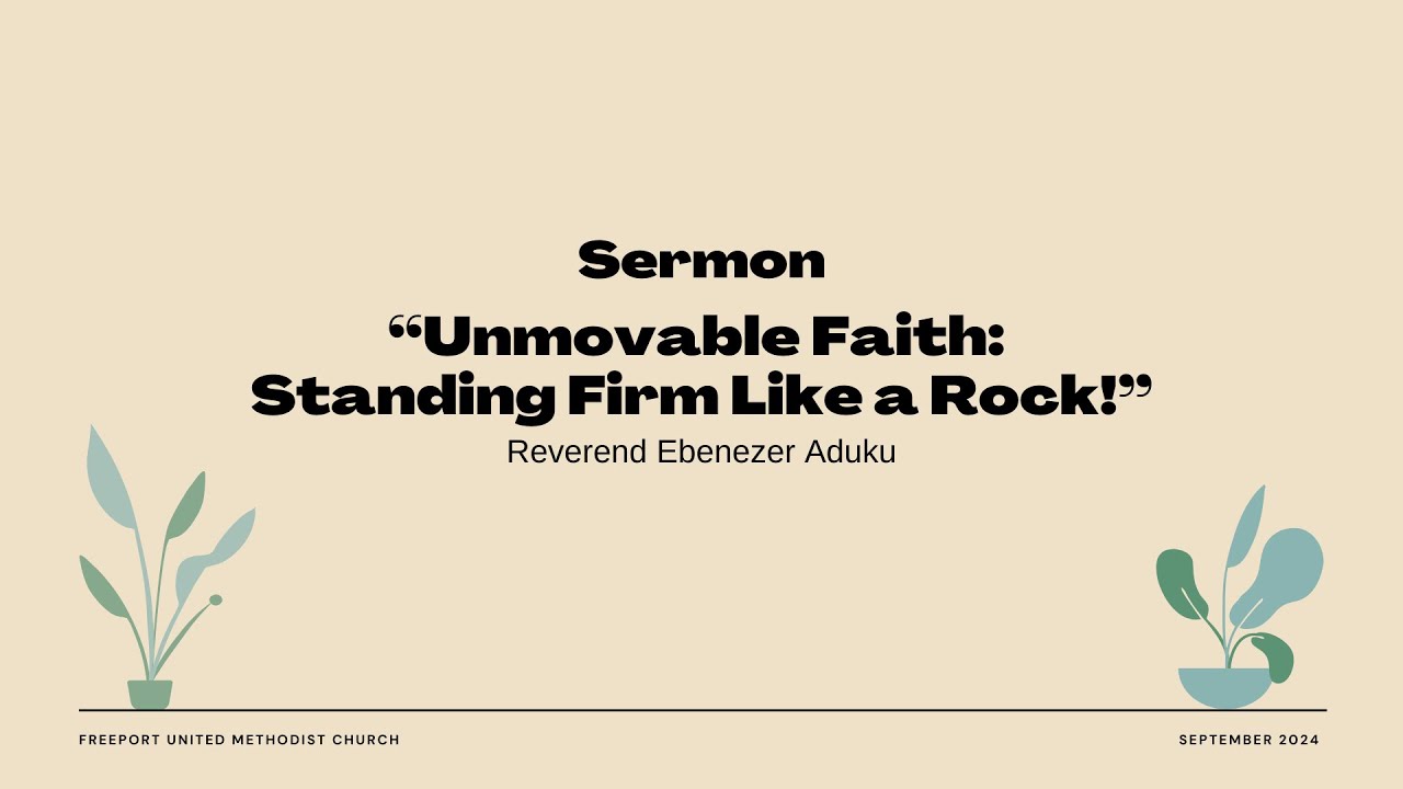 Unmovable Faith Standing Firm Like a Rock - YouTube
