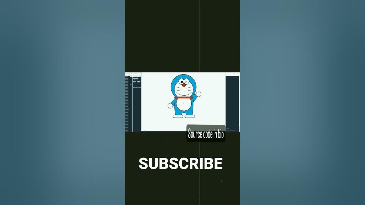 Make Doremon Using Pythonidle Turtle 4 Youtube
