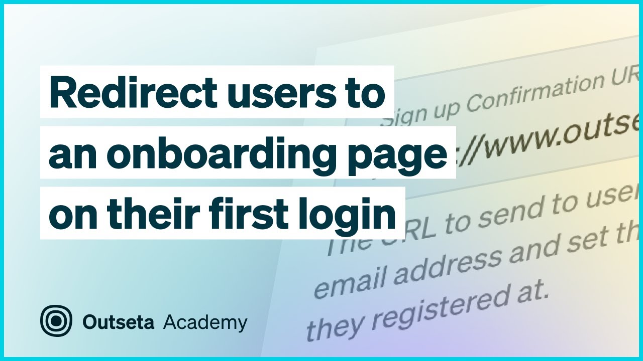 Redirect users to an onboarding page the first time they login - YouTube
