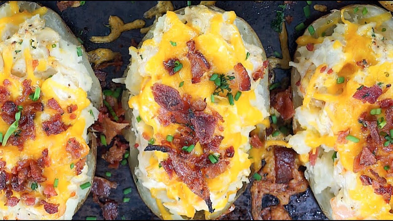 Seafood Stuffed Potatoes - How to make Stuffed Seafood Potatoes | Let's ...