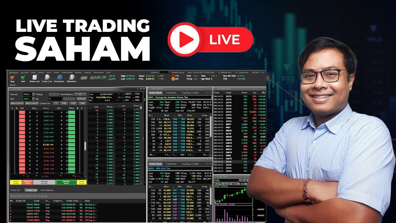 Live Trading Saham - 29 September 2025 - YouTube
