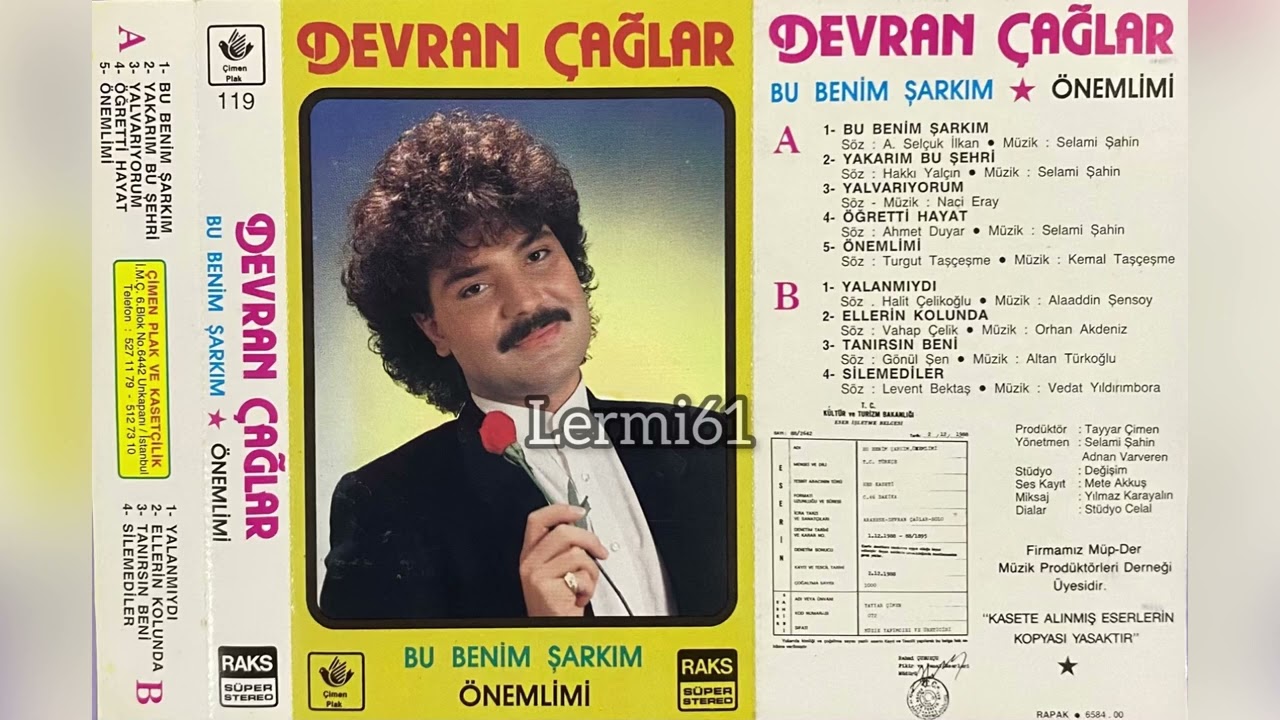 Devran Çağlar/Yalvarıyorum 1988 #devrançağlar #diva #kaset - YouTube