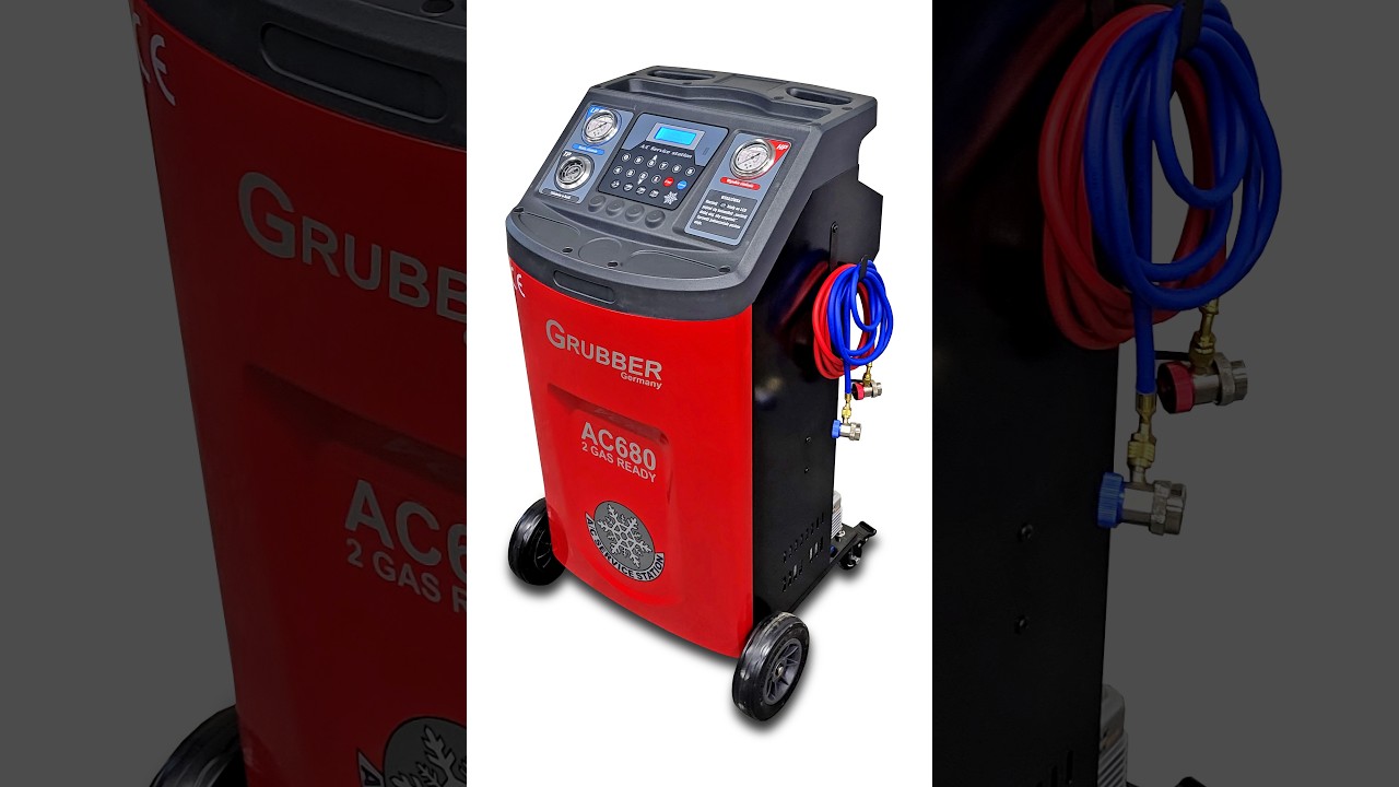 GRUBBER AC680 Klimatyzacja pierwsze uruchomienie A/C Service on ...