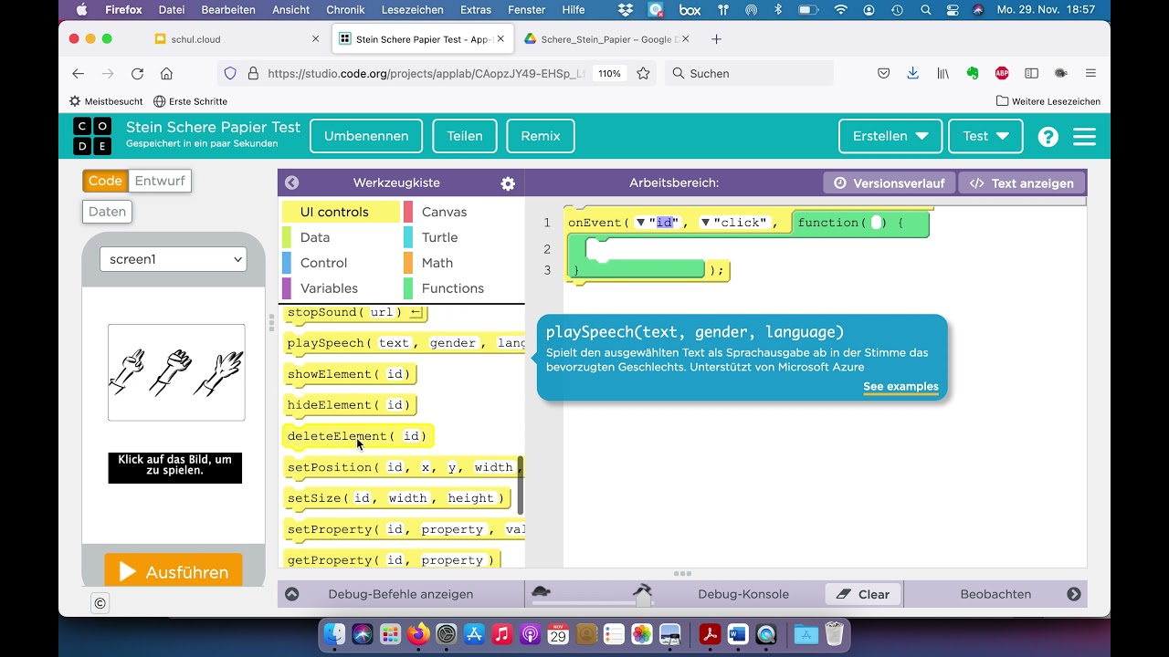 Programmieren mit JavaScript: Stein Schere Papier App Teil 1 von 6 (App Labor) - YouTube